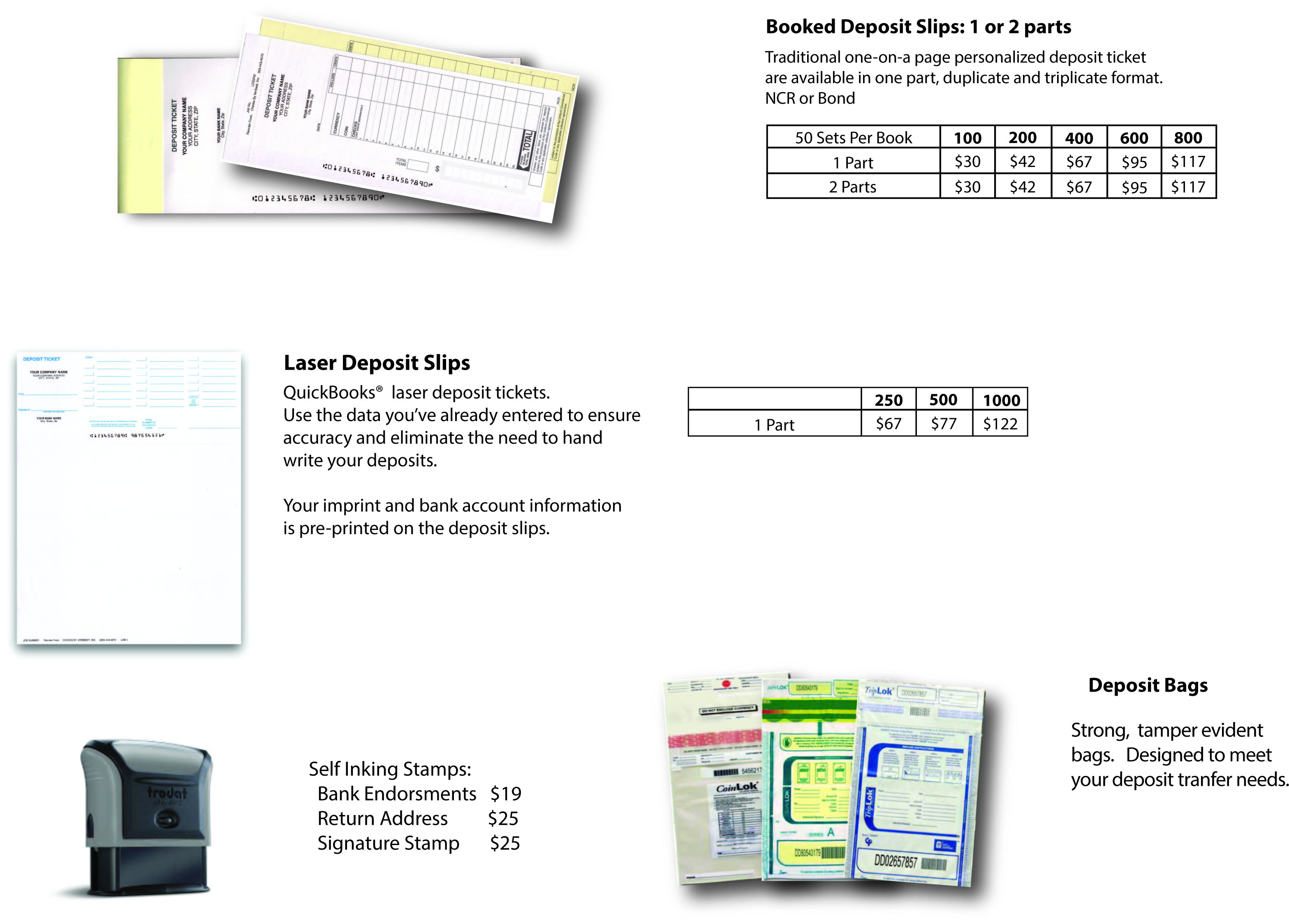 Checks by Veribest – Deposit Slips
