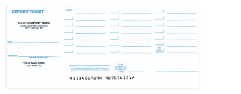 Checks by Veribest – Deposit Slips